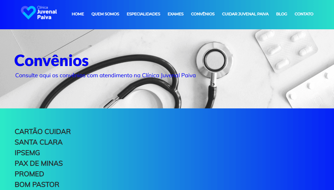 Clínica Juvenal Paiva | Convênios